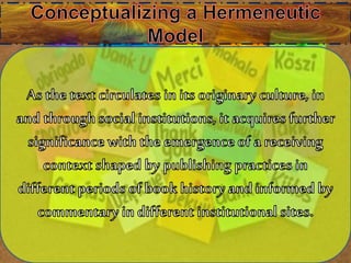 Conceptualizing a hermeneutic model | PPTX