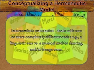 Conceptualizing a hermeneutic model | PPTX