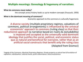 Conceptualizing food as commons | PPTX