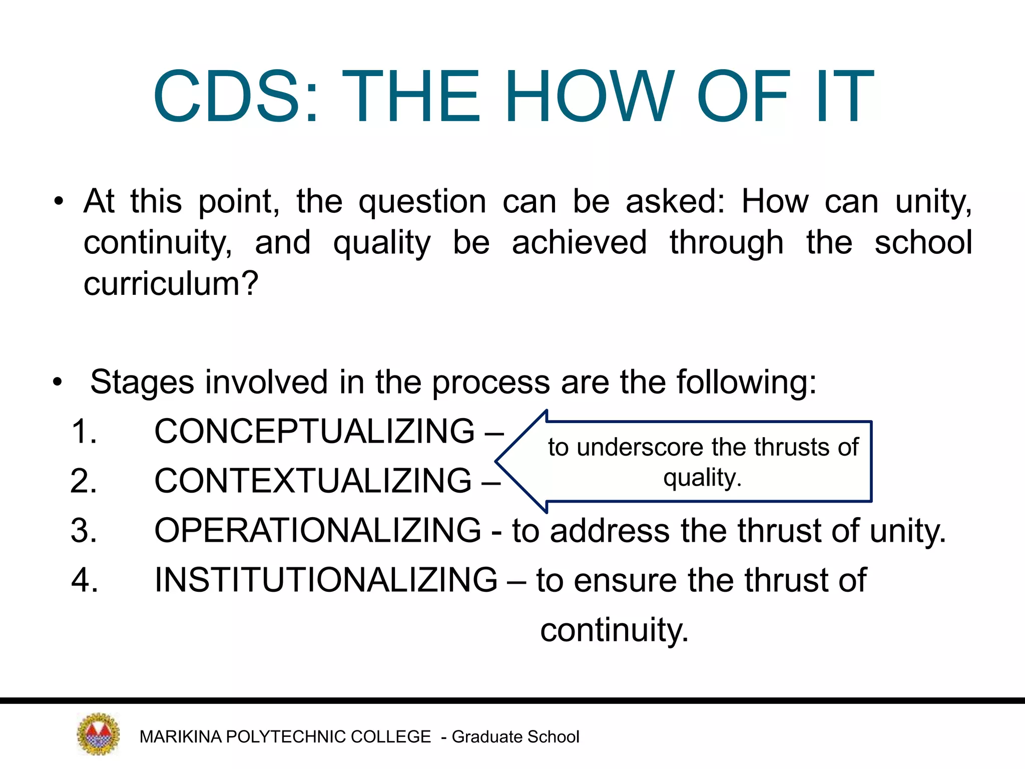 Curriculum Development System: The how of it ? | PPTX