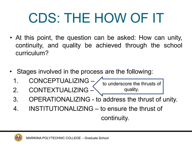 Curriculum Development System: The how of it ? | PPTX