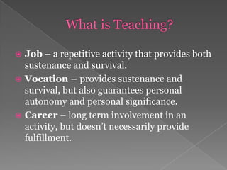 Conceptualizing teaching acts | PPTX