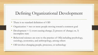 Conceptual knowledge of organizational development | PPT