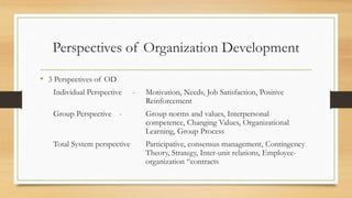Conceptual knowledge of organizational development | PPTX