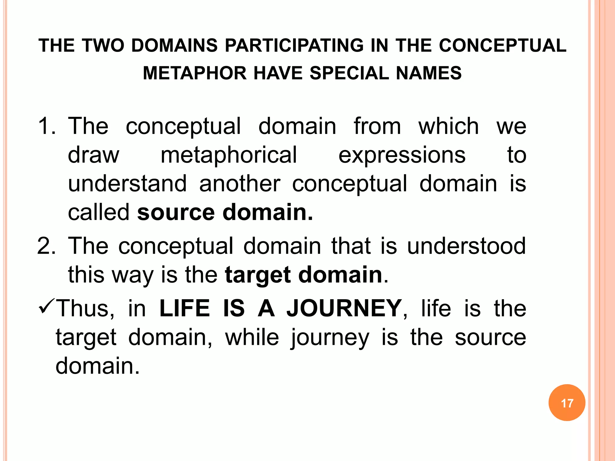 Conceptual metaphors مێتافۆڕی چەمکی | PPTX