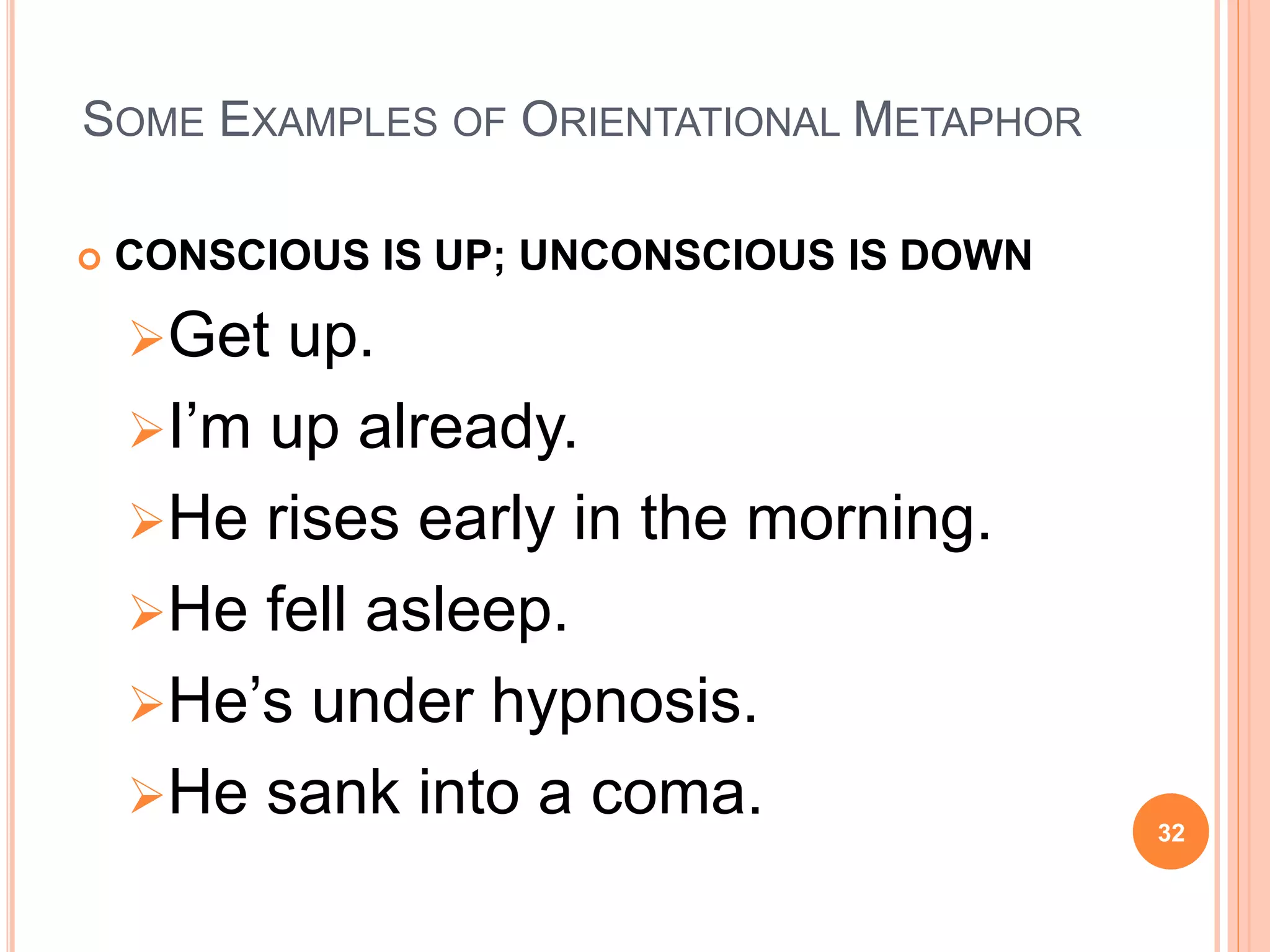 Conceptual metaphors مێتافۆڕی چەمکی | PPTX