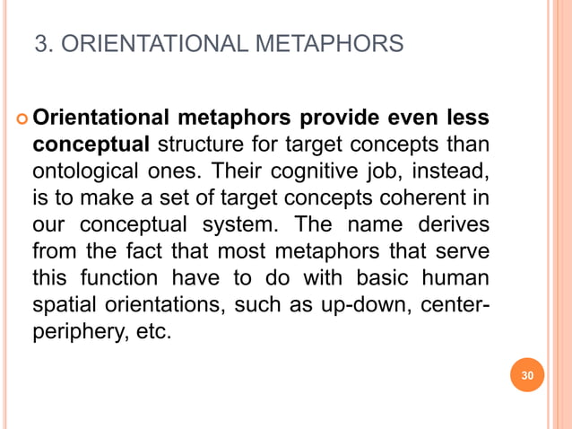 Conceptual metaphors مێتافۆڕی چەمکی | PPTX | Science