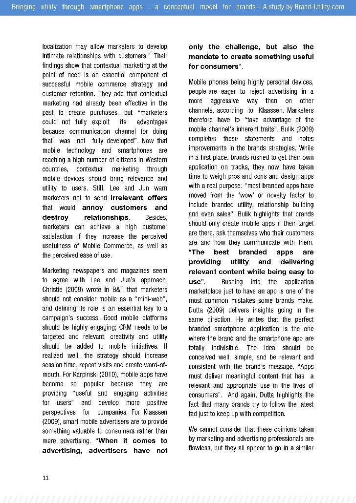 Conceptual model for brand utility on smartphones