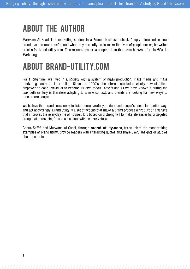 Conceptual model for brand utility on smartphones