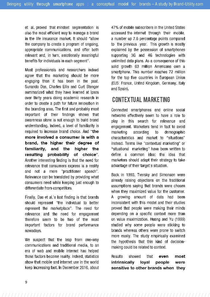 Conceptual model for brand utility on smartphones