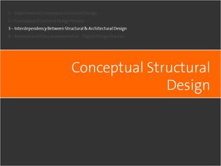 Conceptual Structural Design | PPTX