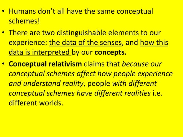 Conceptual schemes as culturally relative | PPT