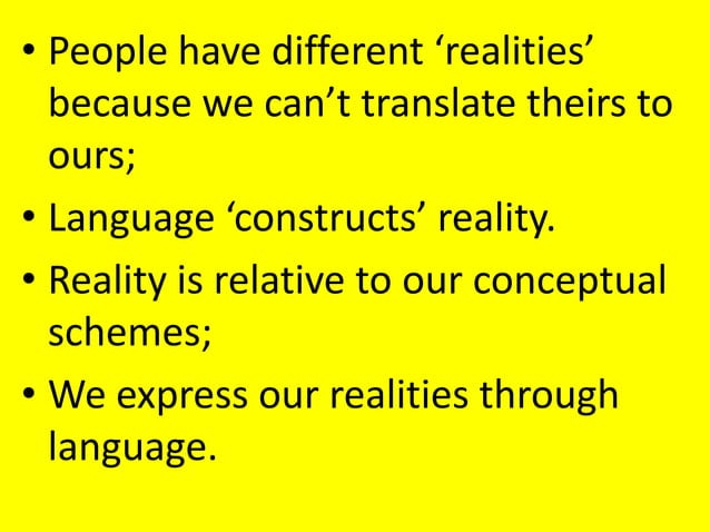 Conceptual schemes as culturally relative | PPT