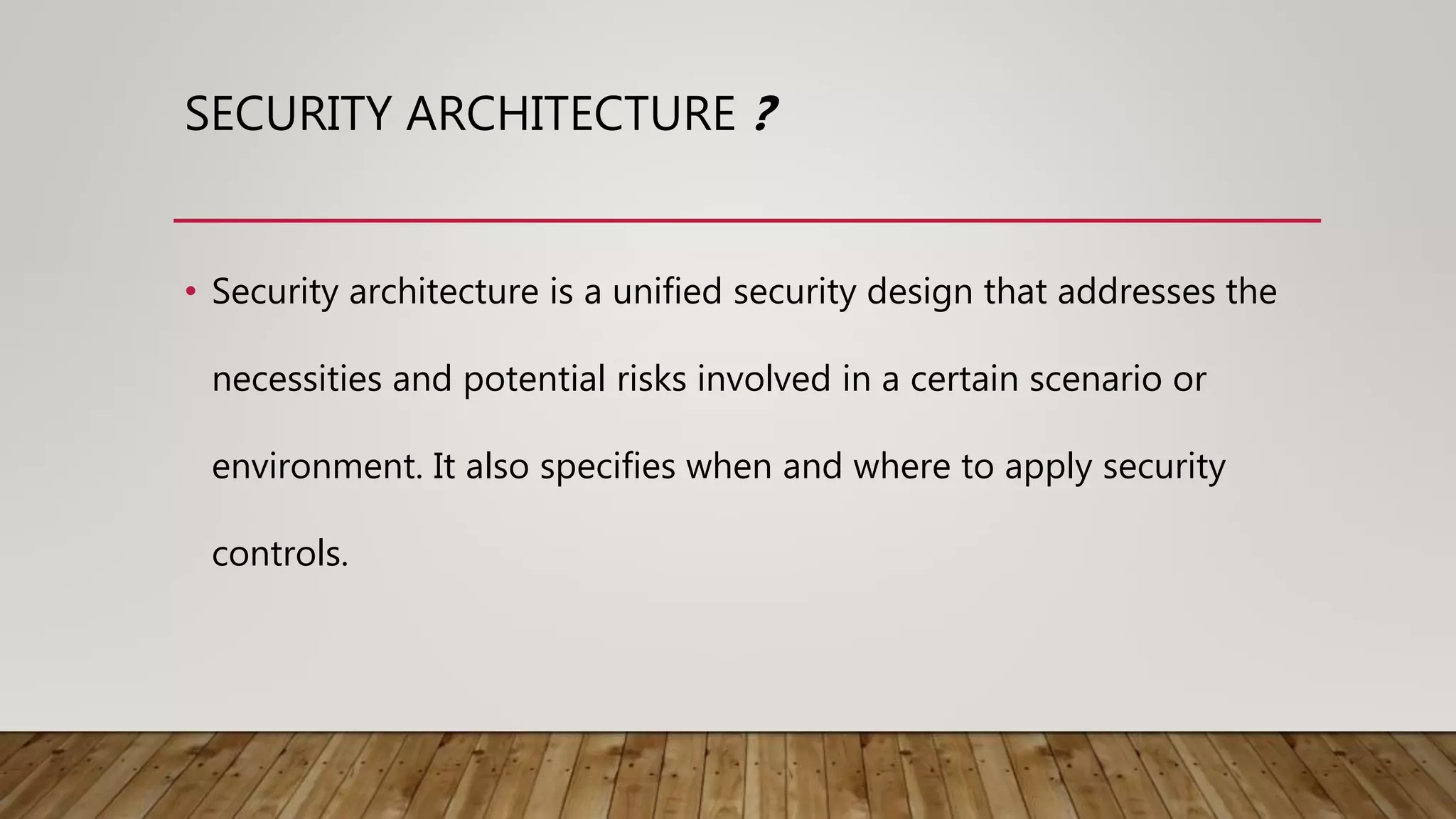 Conceptual security architecture | PPTX