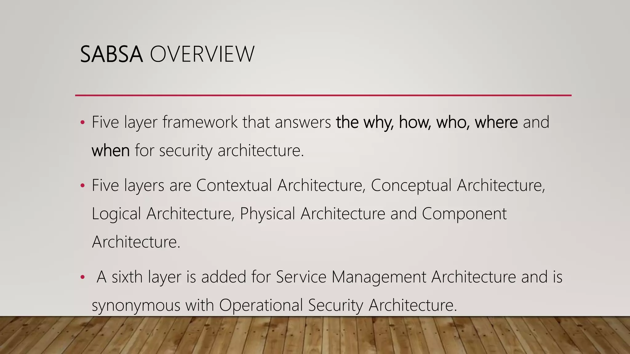Conceptual security architecture | PPTX