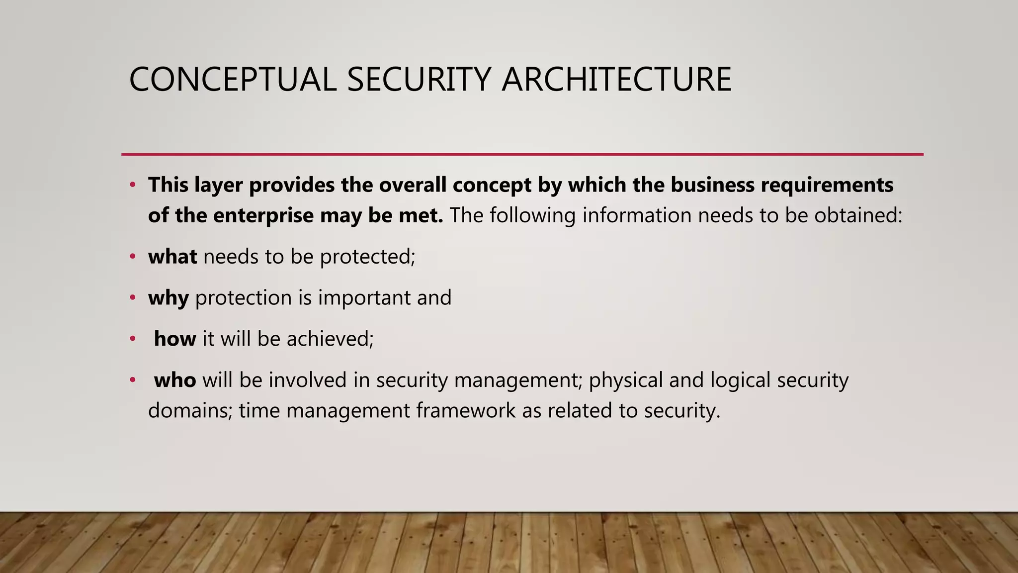 Conceptual security architecture | PPTX