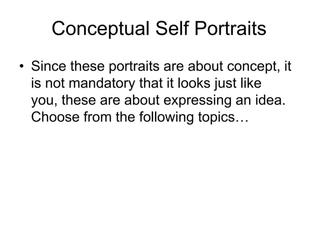 Conceptual self portraits | PPTX
