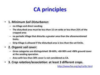 Conceptual typology of conservation agriculture systems for semi arid ...