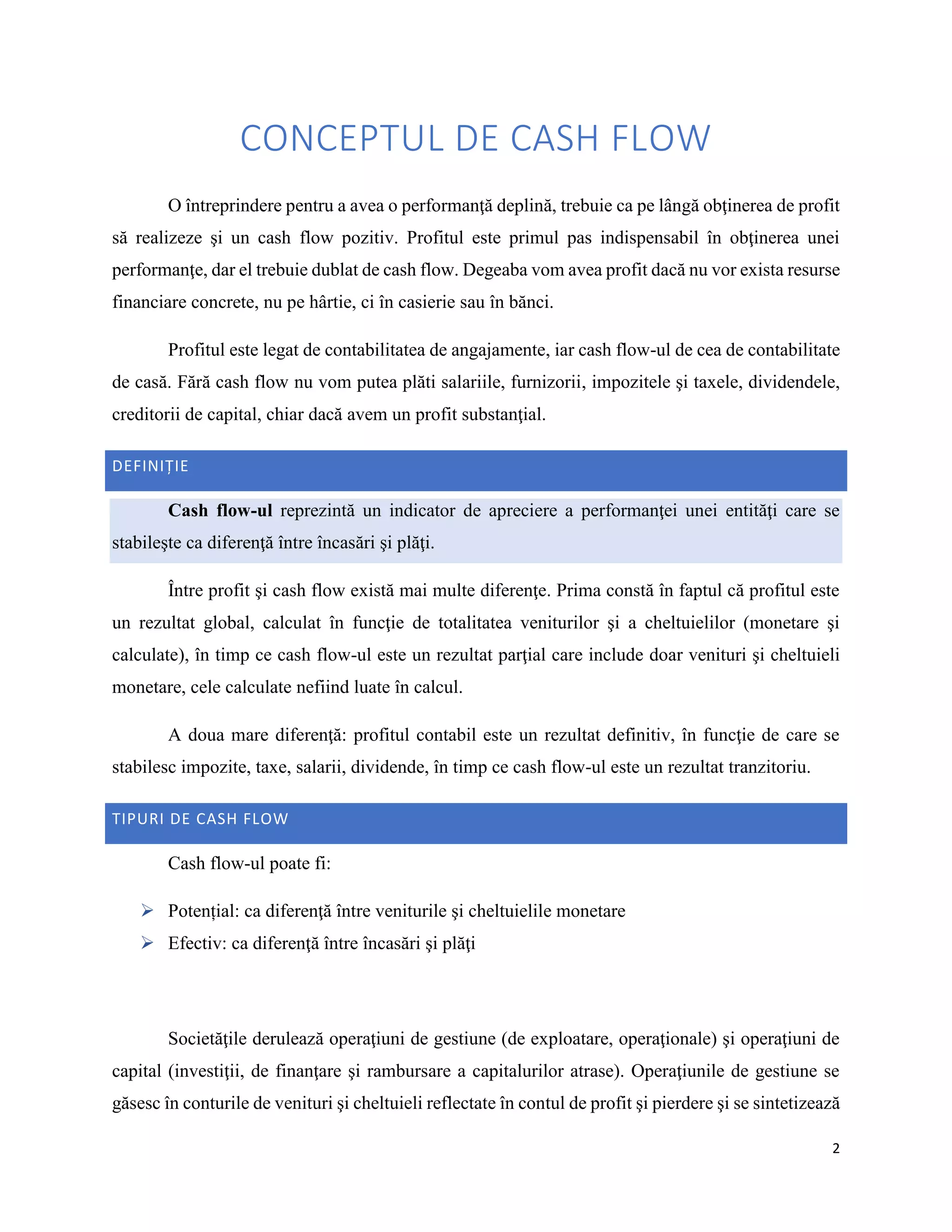 Conceptul de cash flow | PDF