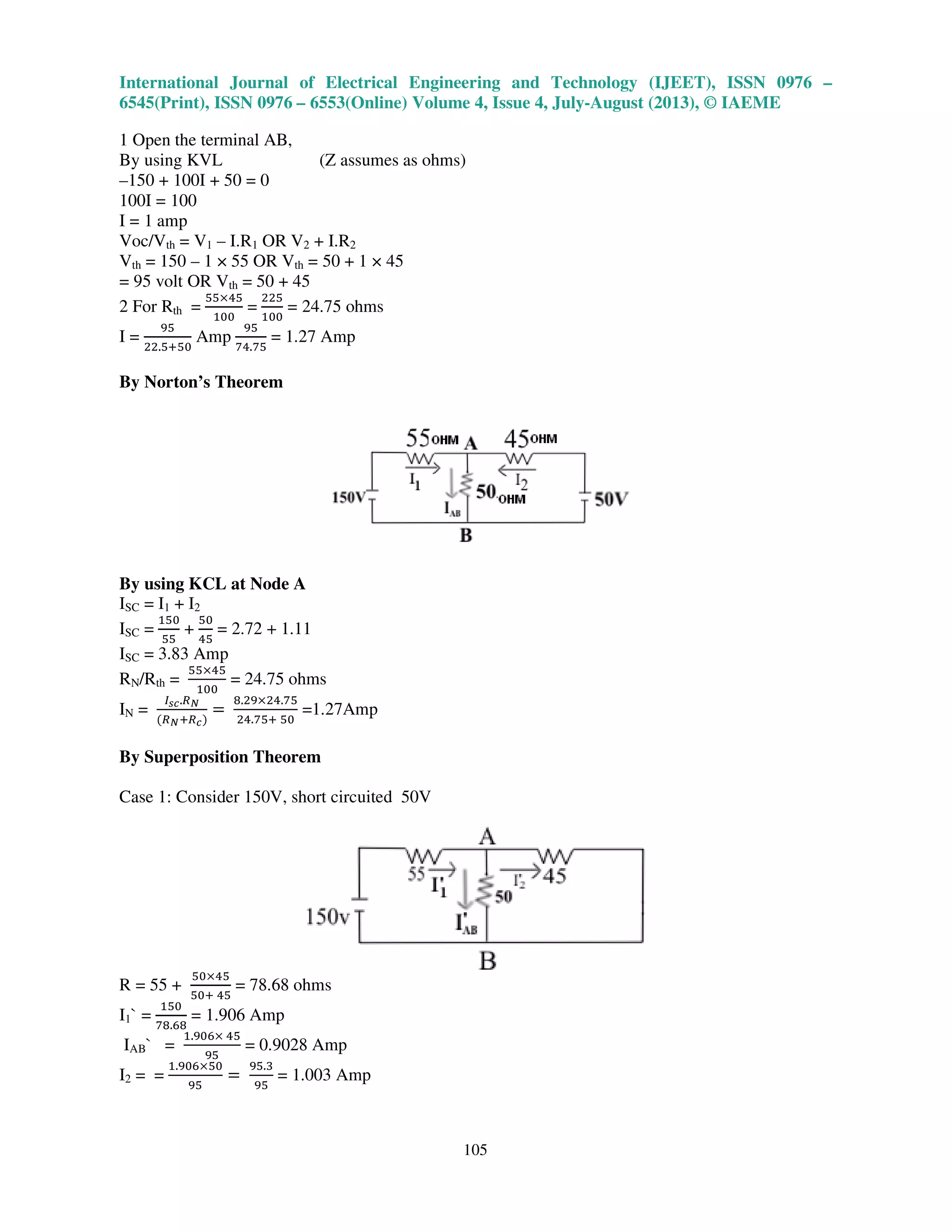 Concept & verification of network theorems | PDF | Computer Networking | Computing