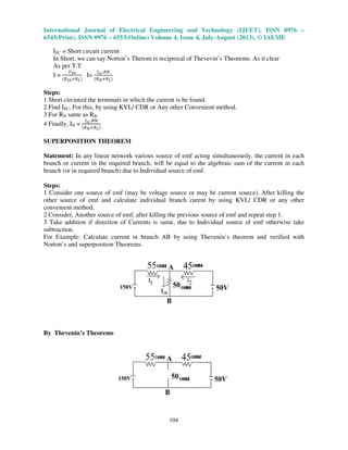 Concept & verification of network theorems | PDF | Computer Networking | Computing