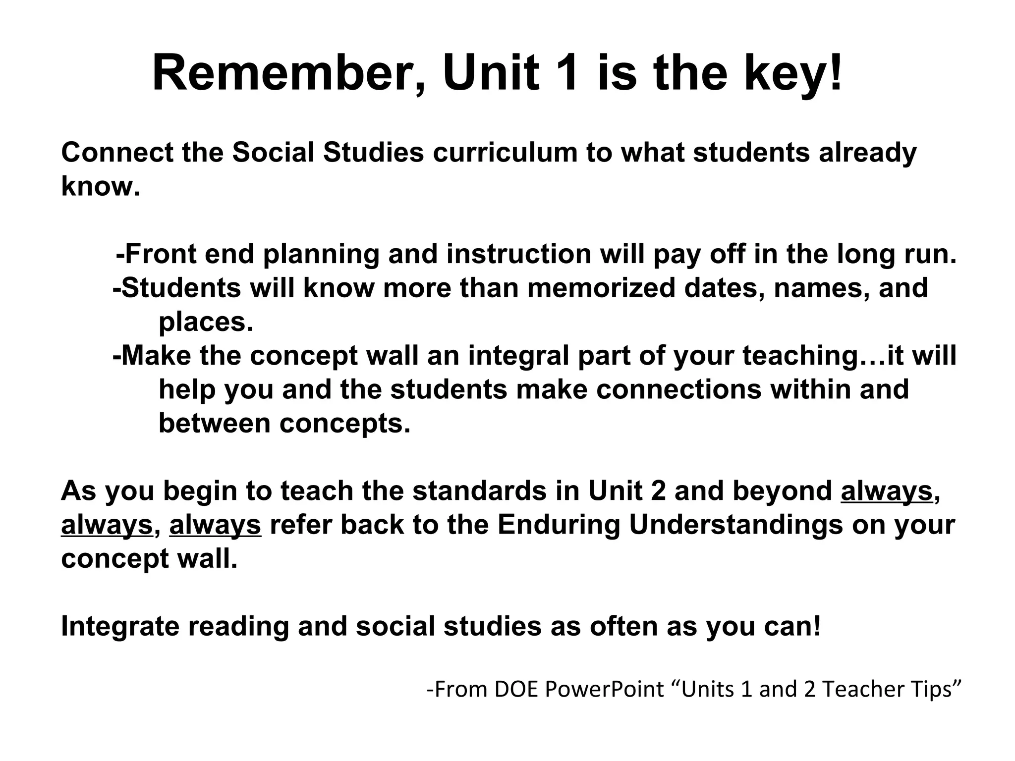Concept Walls in Social Studies | PPT