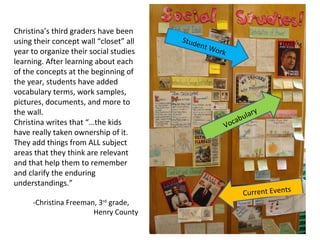 Concept Walls in Social Studies | PPT
