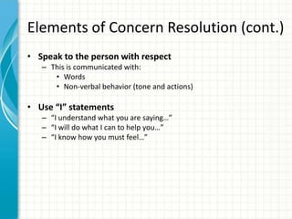 Concern resolution | PPT