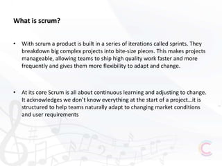 Overview of Agile methodology & Scrum | PPTX