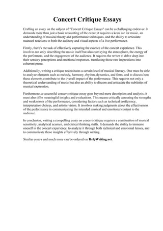 Concert Critique Essays.pdf