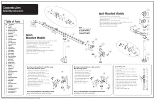 Concerto Monitor Arm Manual | PDF
