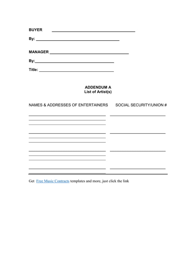 Concert performance contract | PDF | Law