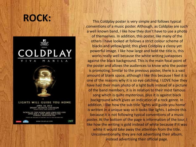 Concert Poster Analysis | PPTX | Contemporary Hits/Pop/Top 40 | Music