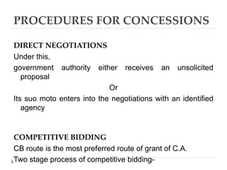 Concession agreements and market entry in the container | PPTX