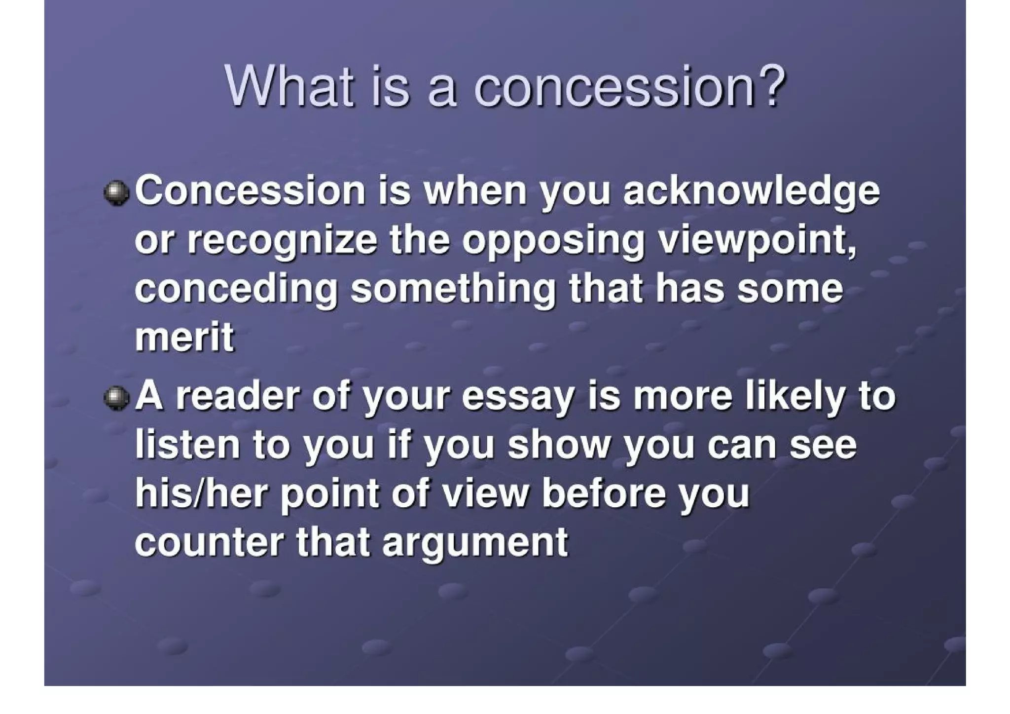 Concession As A Persuasive Writing Technique | PPT | Free Download