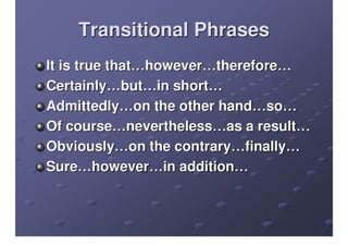 Concession As A Persuasive Writing Technique | PDF