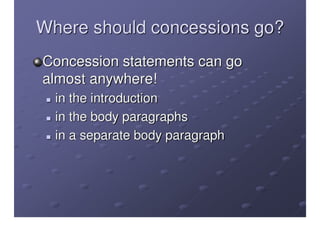 Concession As A Persuasive Writing Technique | PDF