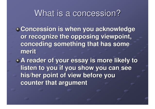 Concession As A Persuasive Writing Technique | PPT