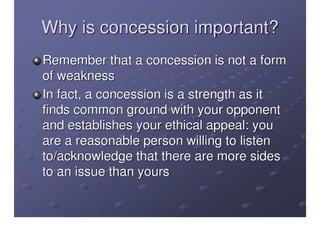 Concession As A Persuasive Writing Technique | PPT