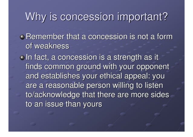 Concession As A Persuasive Writing Technique | PPT