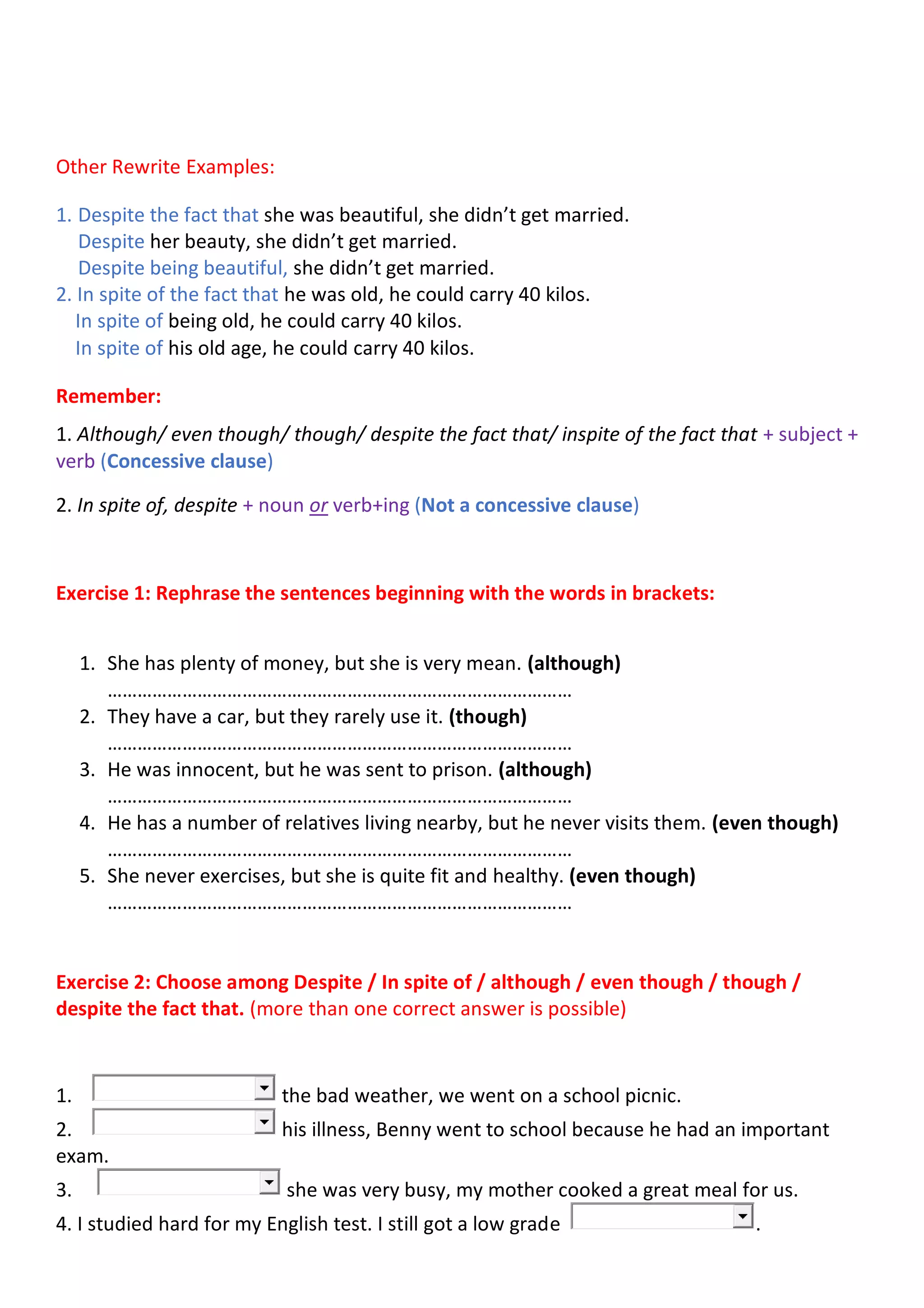 Concession Clauses | PDF