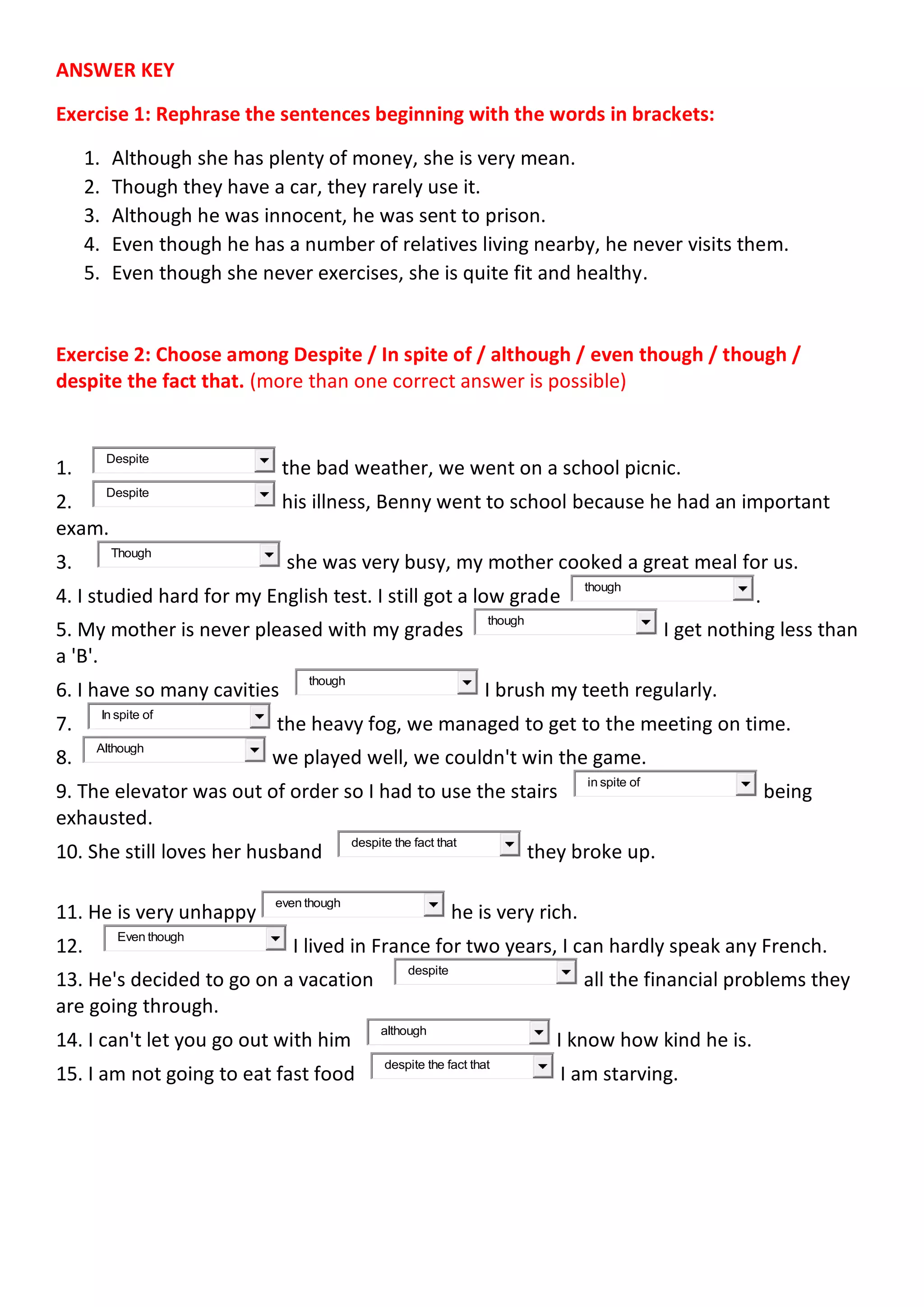 Concession Clauses | PDF