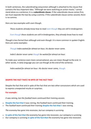 Concession Clauses | PDF