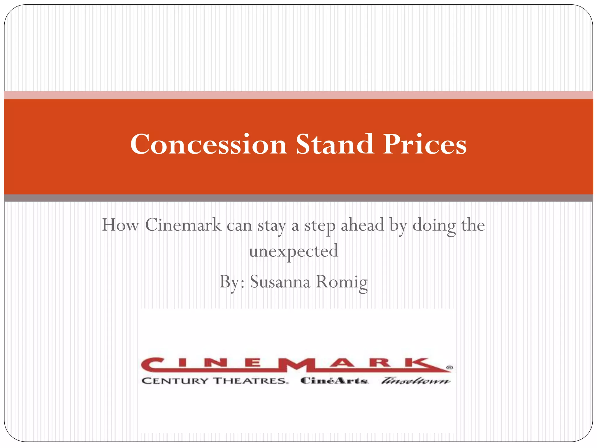 Concession stand prices | PPT