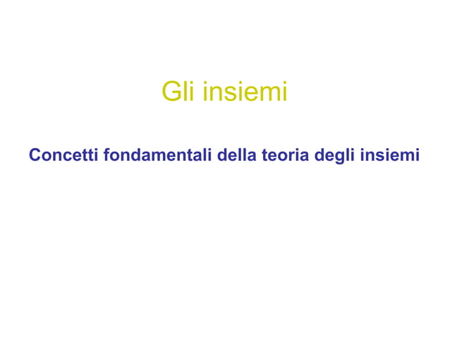 Concetti fondamentali della teoria degli insiemi1 | PPT | Chemistry ...
