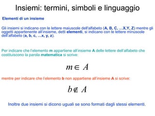 Concetti fondamentali della teoria degli insiemi1 | PPT | Chemistry ...