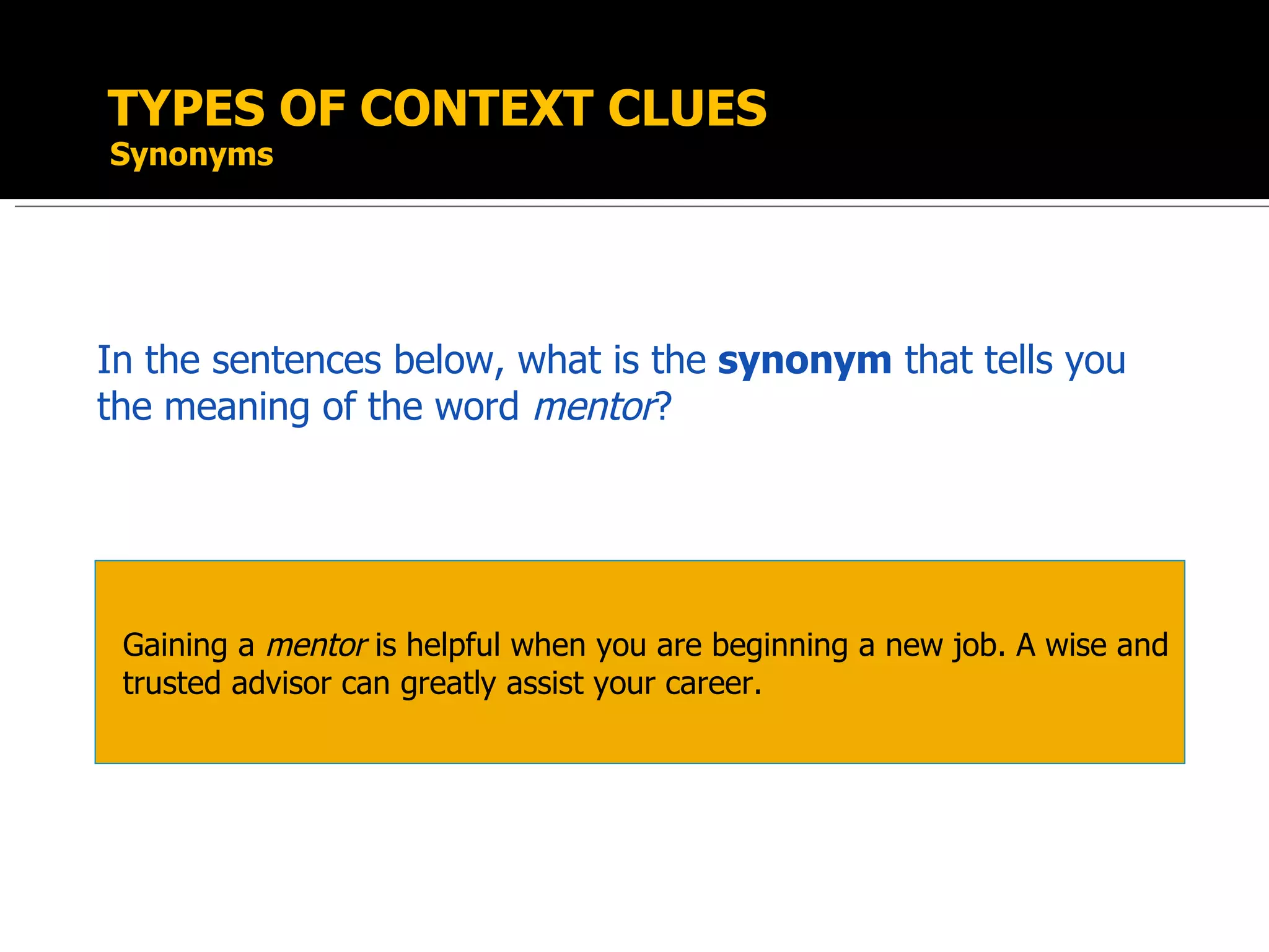 Context clue overview | PPT