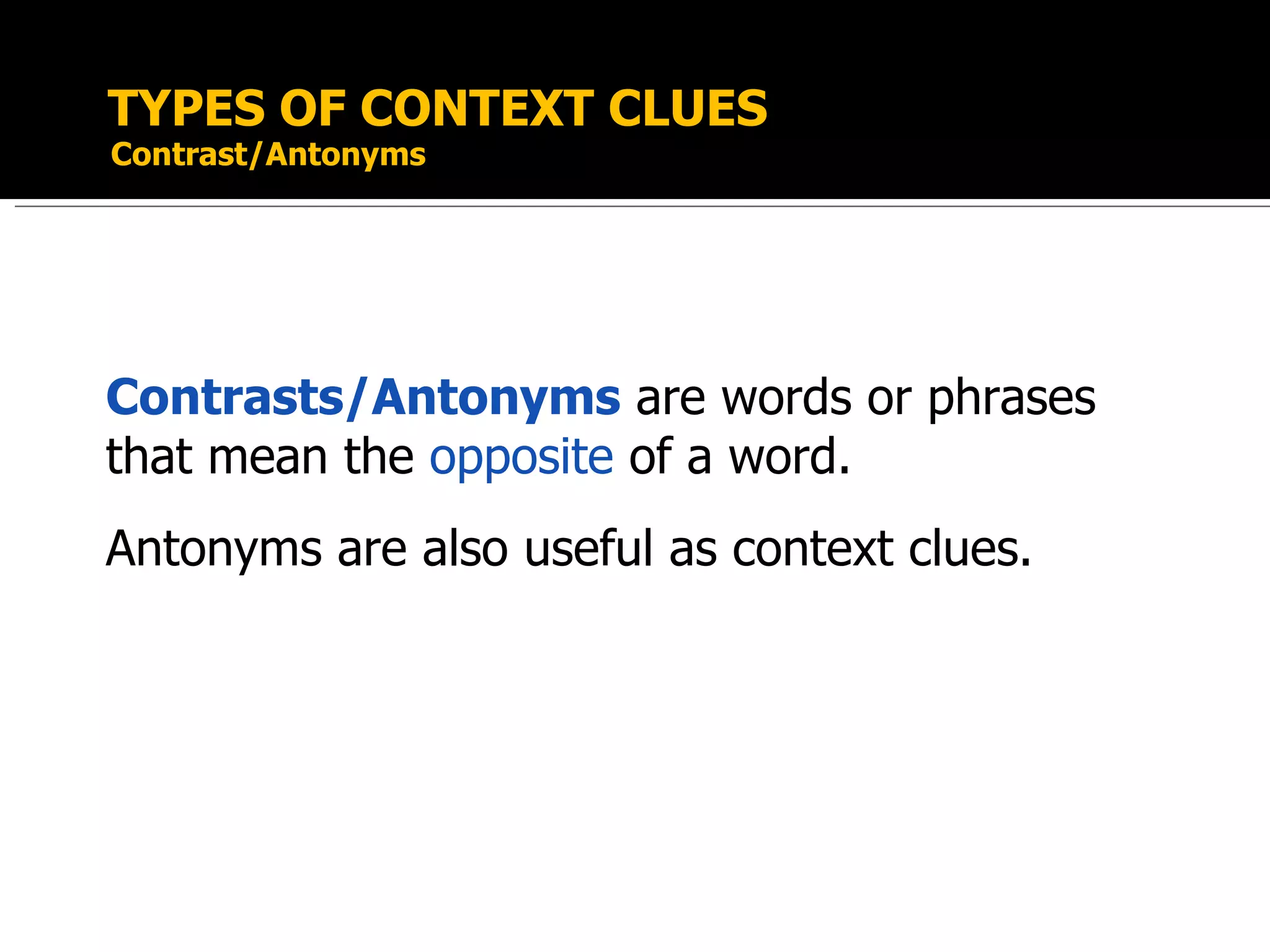 Context clue overview | PPT