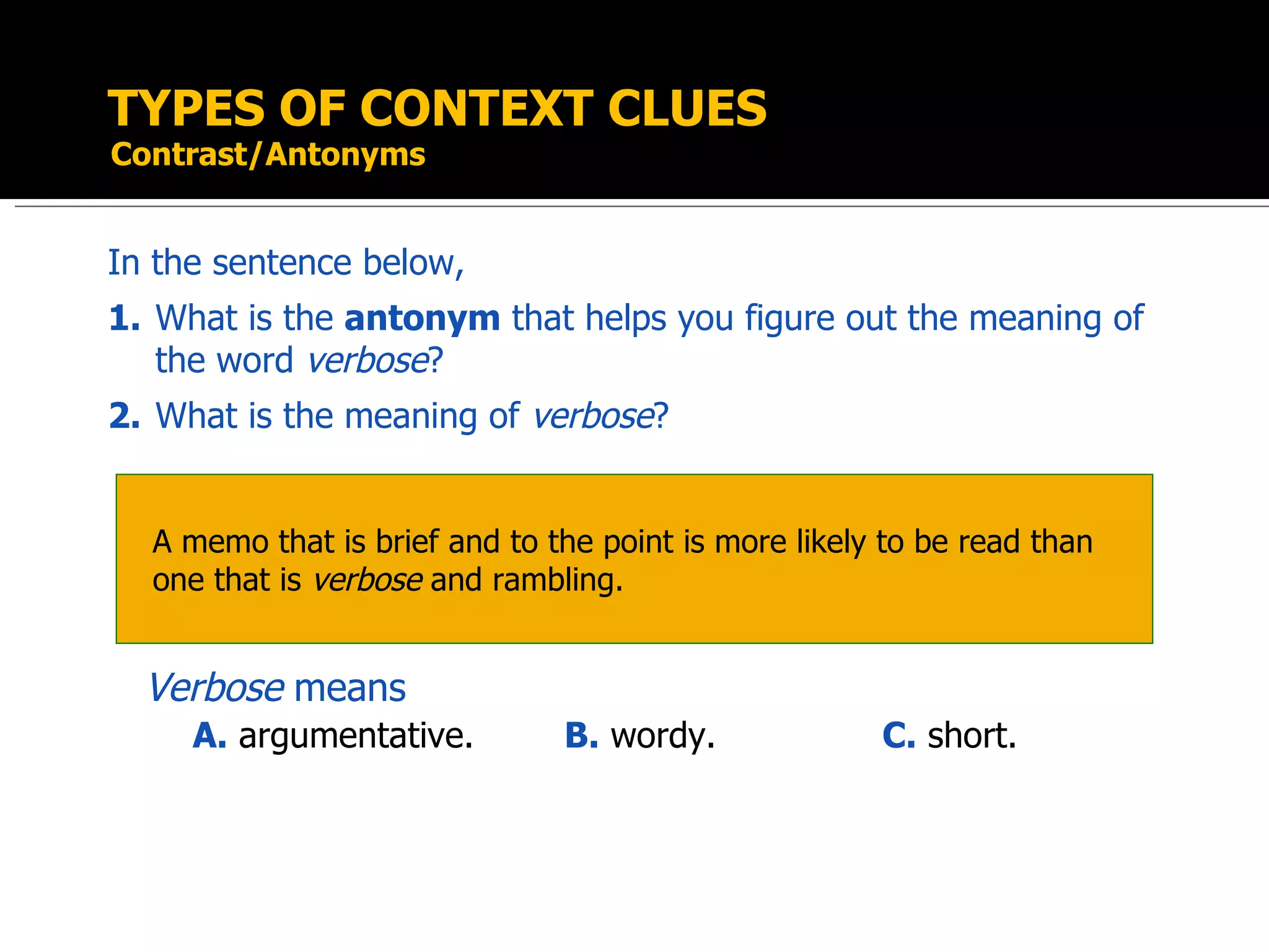 Context clue overview | PPT
