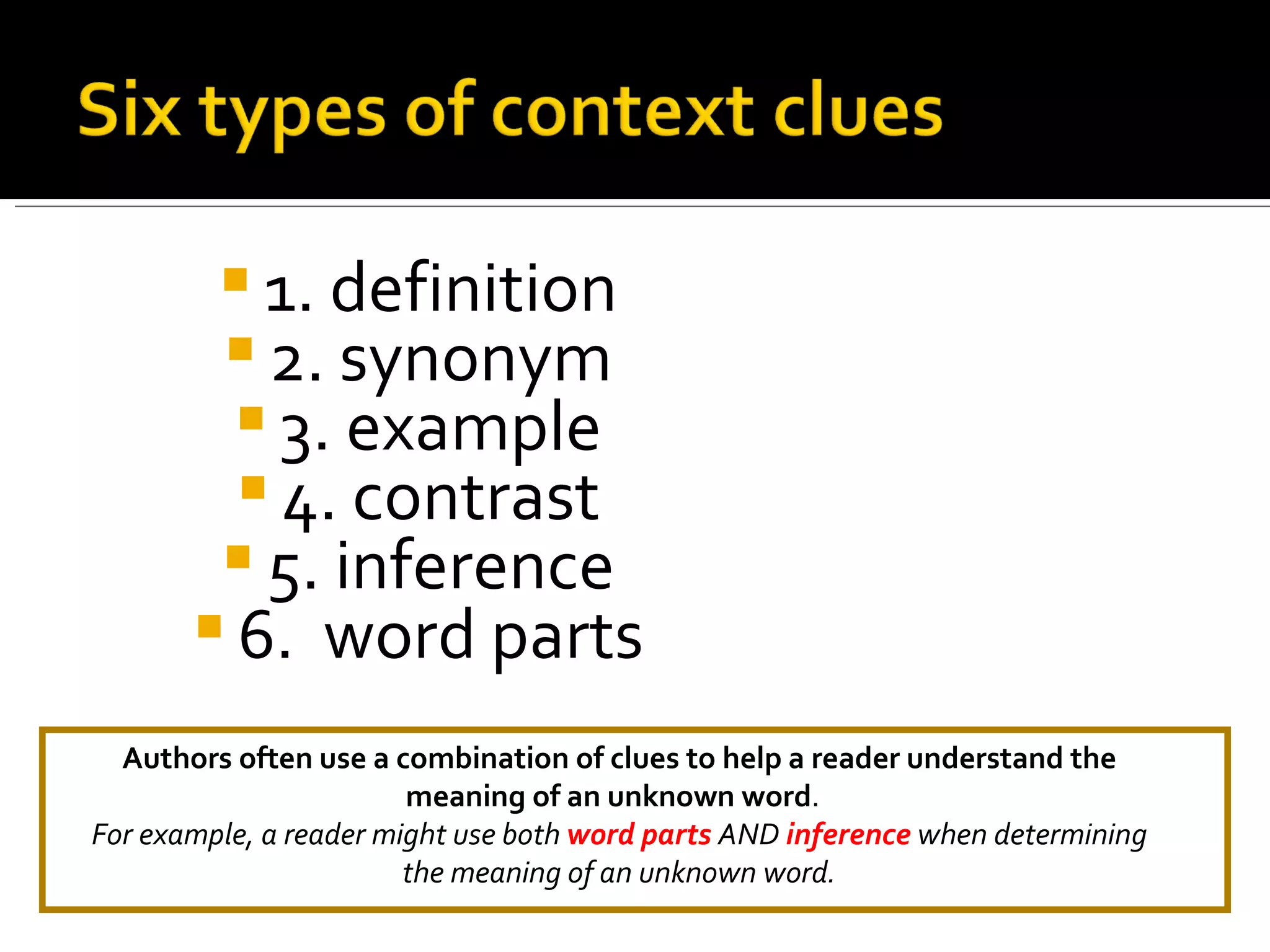 Context clue overview | PPT